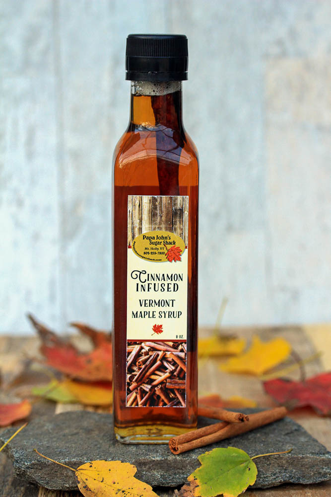 Cinnamon Infused Maple Syrup - 8 oz. - Papa John's Sugar Shack